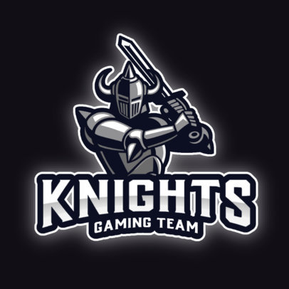 Placeit - Logo Template for a Gaming Team Featuring a Medieval Warrior