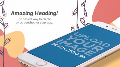 Placeit - Mockup of a Floating iPhone 6 Against a Customizable Background