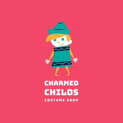 Placeit - Childrens' Clothing Brand Logo Template with Cute Graphics