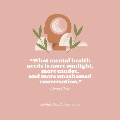 Placeit - Instagram Post Maker to Raise Awareness on Mental Health Problems