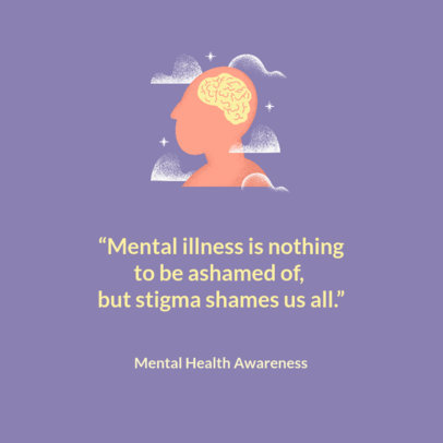 Placeit - Instagram Post Template for the World Mental Health Day