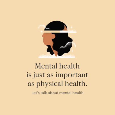 Placeit - Instagram Post Maker Featuring Mental Health Awareness Quotes
