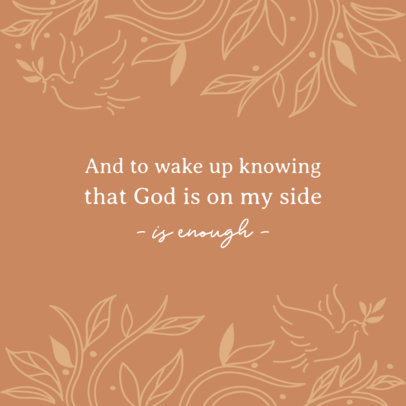 Placeit - Customizable Instagram Post Maker Featuring a Religious Quote