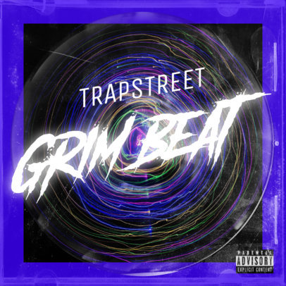 Placeit - Album Cover Art Maker for Trap Artists Featuring a Bold Neon ...