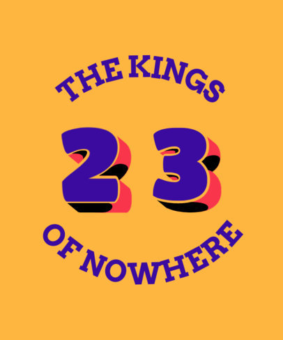 Placeit - T-Shirt Design Creator with a Sports Jersey Style Featuring a ...