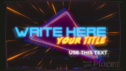 Placeit - Retro Intro Maker Featuring an 80's Style Synthwave Animation
