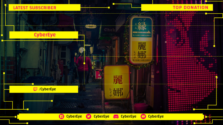 Placeit - Cyberpunk 2077-Inspired Twitch Overlay Maker Featuring a ...