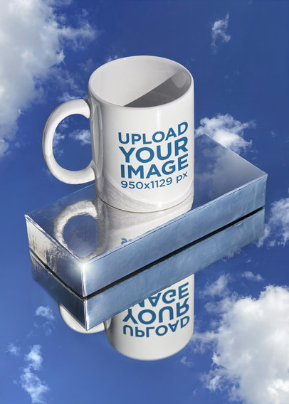 Placeit - Coffee Mug Mockup on a Flat Magenta-Themed Surface