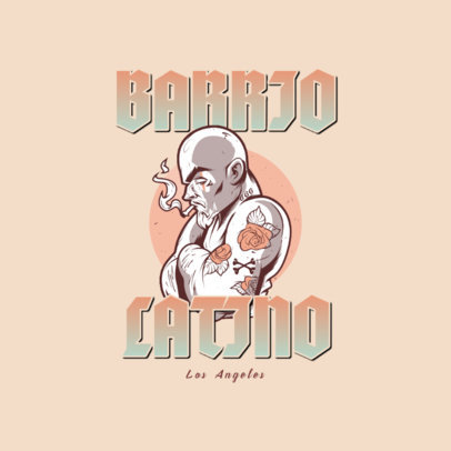 Placeit - Urban Clothing Brand Logo Creator with an Illustration of a Cholo