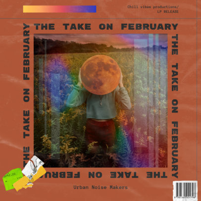 Placeit - Pop Album Cover Creator Featuring a Rainbow Effect Filter