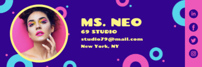 Placeit - Email Signature Template for a Data Analyst Featuring a Shape ...