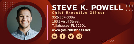 Placeit - Email Signature Template for a CEO