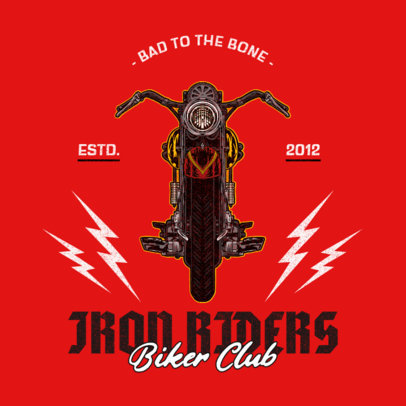 Placeit - Online Logo Creator for Biker Clubs Featuring an Illustrated ...