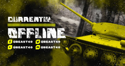 Placeit - War-Themed Twitch Banner Creator with Powerful Graphics of Tanks