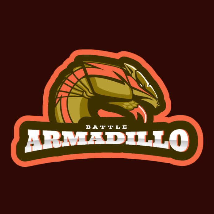 Placeit - Cricket Team Logo Maker Featuring an Aggressive Armadillo