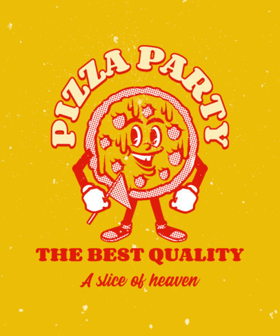 Placeit - T-Shirt Design Maker Featuring a Karate Pizza
