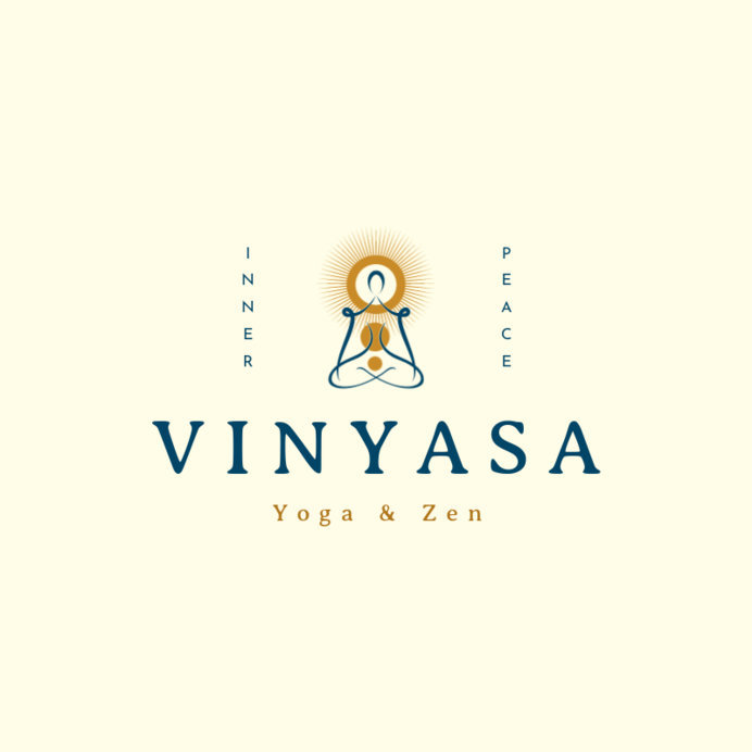 Placeit - Minimalist Logo Template with a Graphic for a Yoga Studio