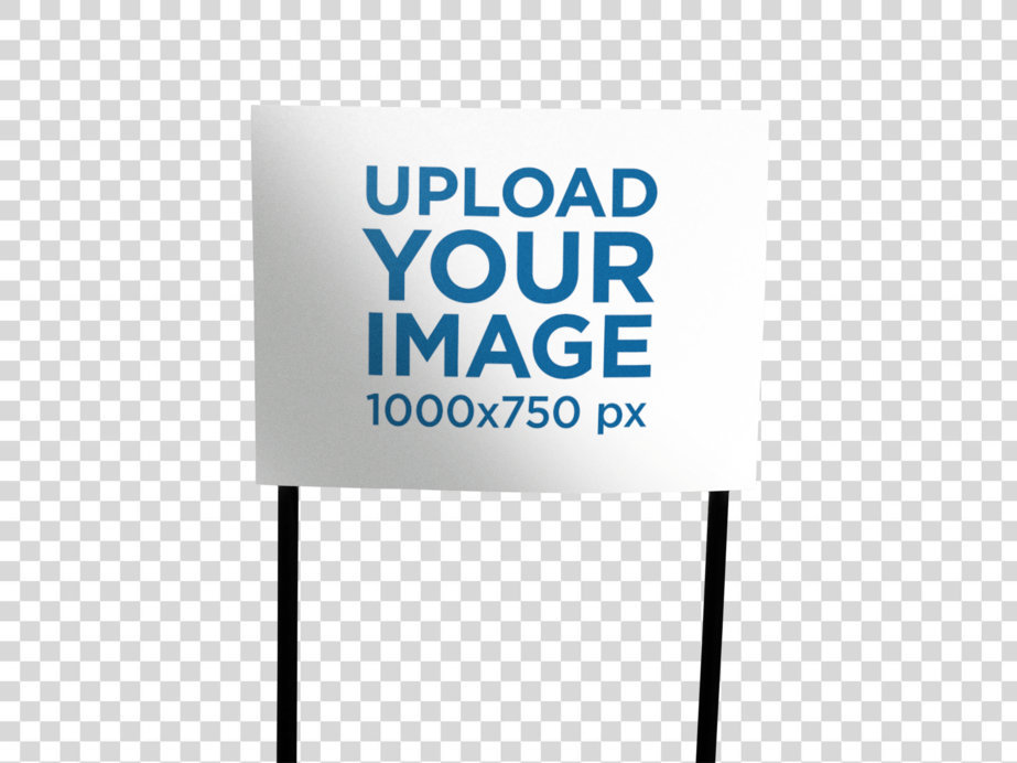 Placeit - Transparent Mockup of a Real Estate Lawn Sign