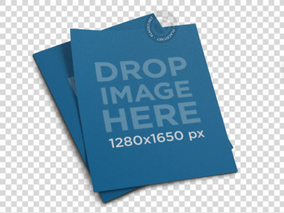 Placeit - Mockup of a Flyer Lying on a Solid Surface