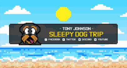 Placeit - 8-Bit Style Twitch Banner Template with a Retro Theme