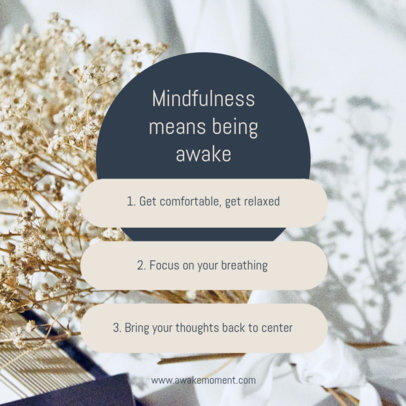 Placeit - Instagram Post Design Creator with Advice on Mindfulness