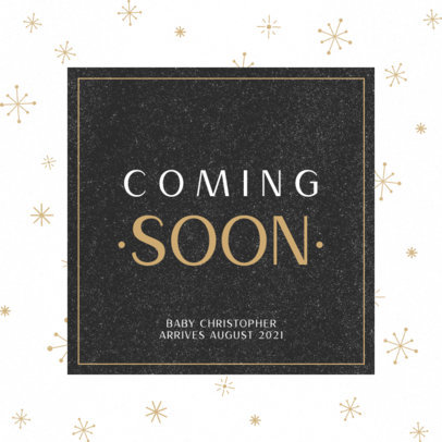 Placeit - Instagram Post Template for a Newborn Baby Greeting Message