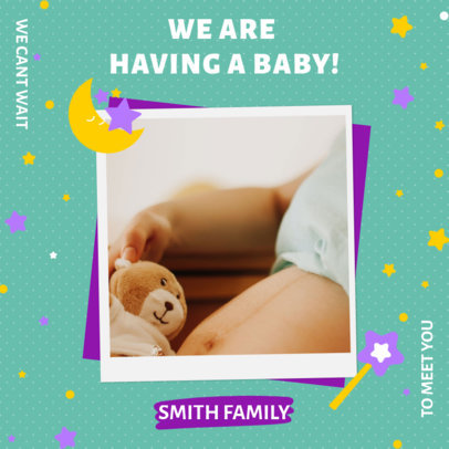 Placeit - Pregnancy Announcement Instagram Post Design Template for ...