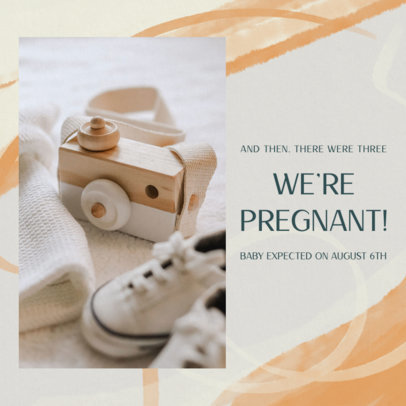 Placeit - Instagram Post Design Template for a Pregnancy Reveal