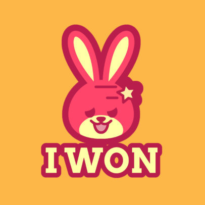Placeit - Twitch Emote Logo Template with a Funny Bunny Graphic