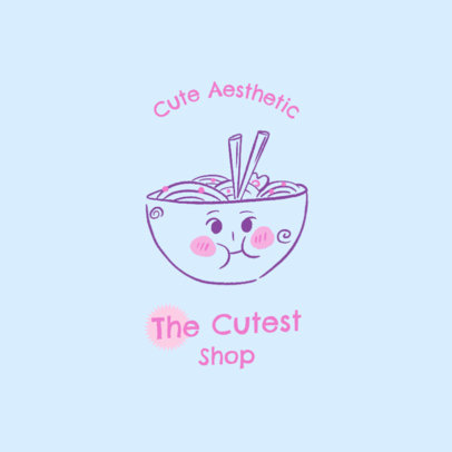 Placeit - Cute Logo Maker Featuring a Kawaii Apple Clipart