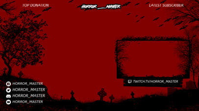 Placeit - Twitch Banner Design Template with Horror-Themed Backgrounds
