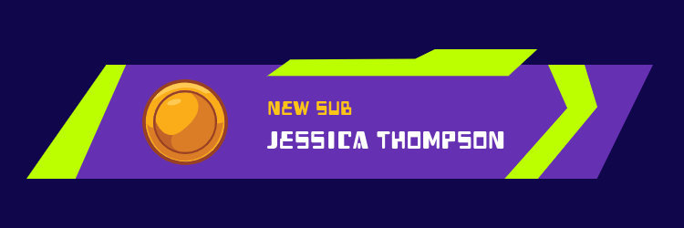 Placeit - Twitch Alert Box Template for a Donation Message with a Coin Icon