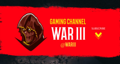 Placeit - Twitch Banner Design Template Featuring a Spooky Clown Icon