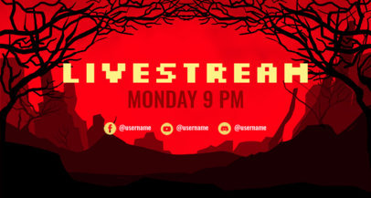 Placeit - Twitch Banner Template for a Horror Video Games Streamer