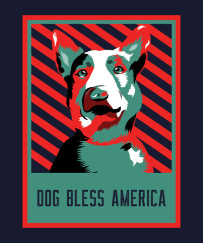 Placeit - T-Shirt Design Template for a Funny Dog Campaign Featuring a ...