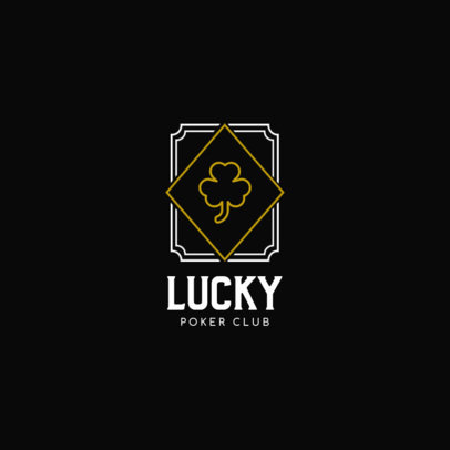 Placeit - Logo Creator for a Poker Club Featuring an Outline Crown Icon