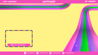 Placeit - OBS Stream Overlay Design Generator Featuring Colorful Icons