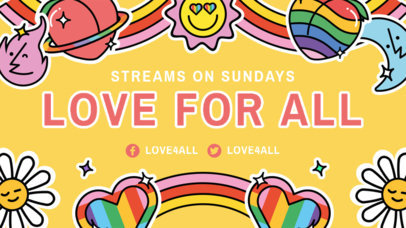 Placeit - Colorful Twitch Overlay Generator for LGBTQ Streamers