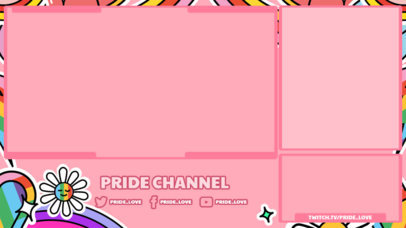 Placeit - LGBT-Themed Twitch Overlay Maker with Groovy Graphics