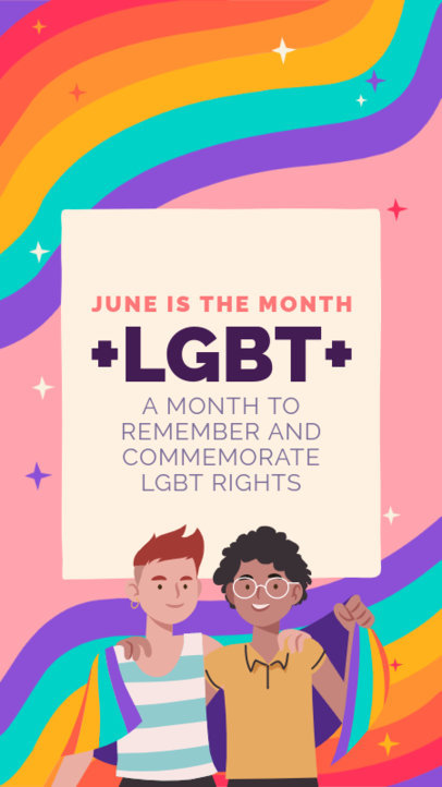 Placeit - Instagram Story Generator Featuring an LGBTQ Pride Theme and ...