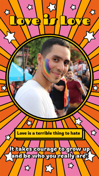 Placeit - LGBTQ-Themed Instagram Story Template to Celebrate Pride Month