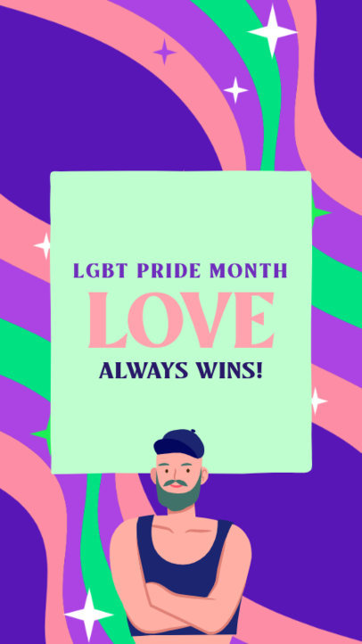 Placeit - Facebook Cover Template Featuring an LGBT Character and a ...