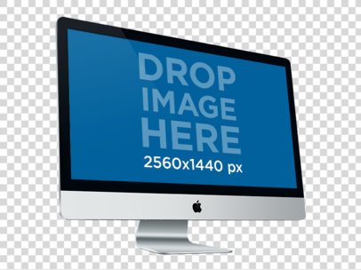 Placeit - Mockup of a Windows PC Featuring a Transparent Background